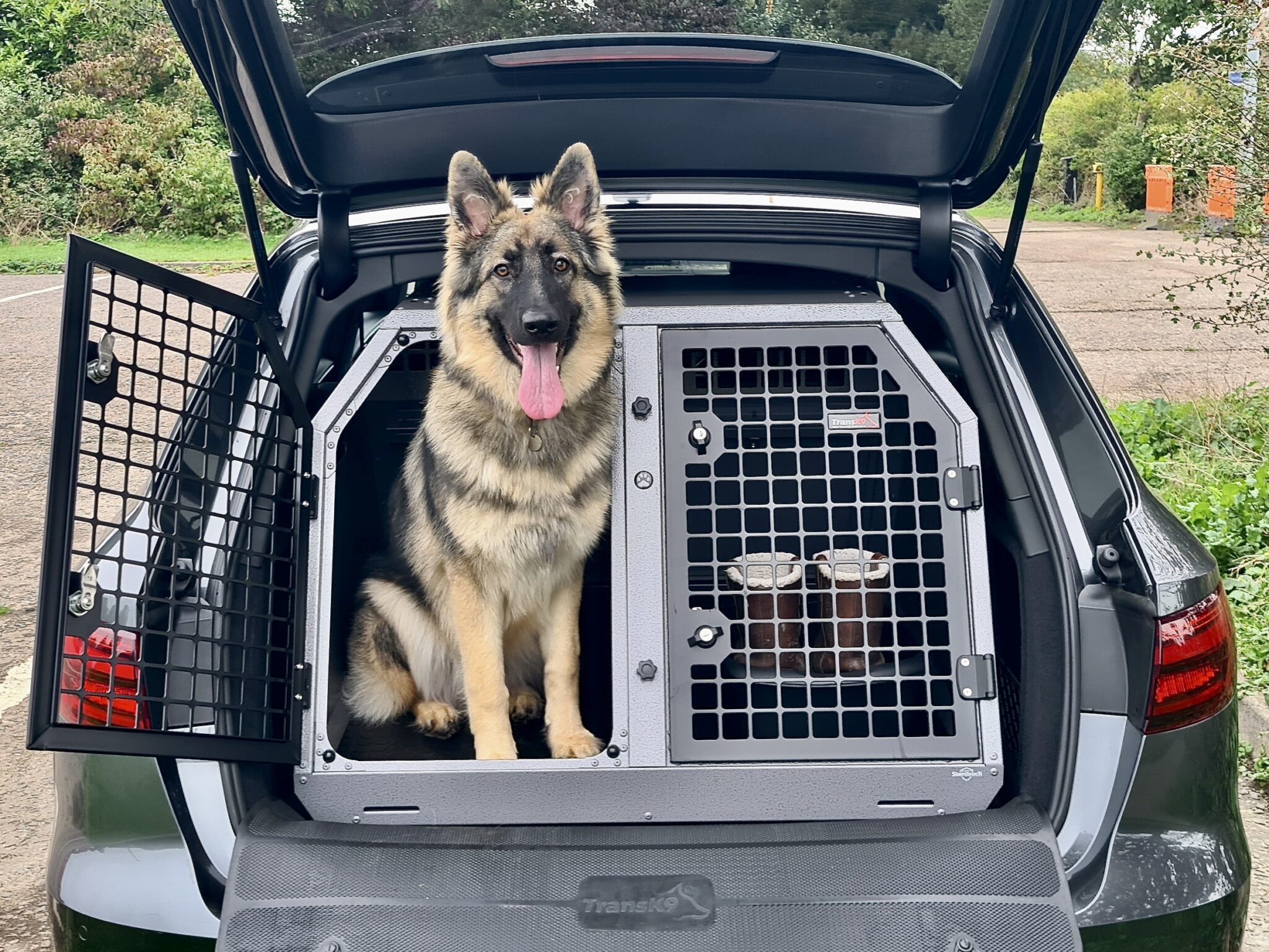 K9/C2 Double Dog Cage for Octavia Estate | TransK9