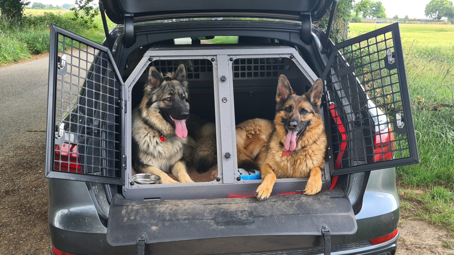 K9/C2 Double Dog Cage for Octavia Estate | TransK9