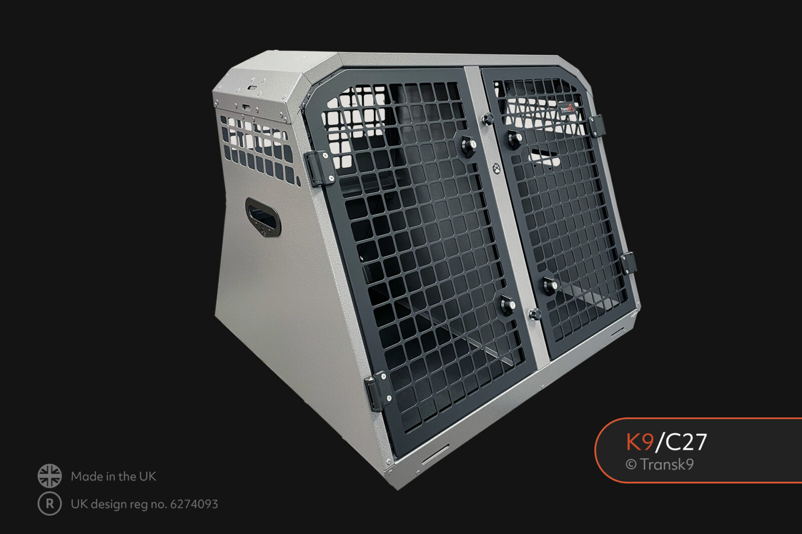 K9/C27 Double Dog Cage for Tiguan | TransK9