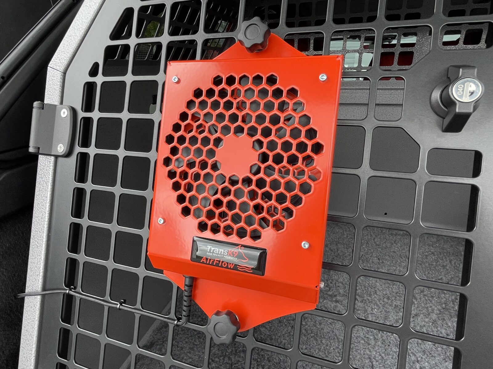 Car Dog Crate Cage Airflow Fan for Cars & Vans | TransK9 Cages