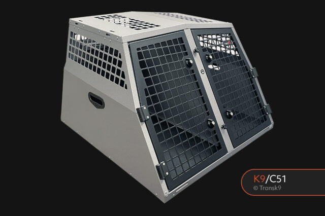 K9/C51 Double Dog Cage Transit Box for Range Rover Velar | Transk9